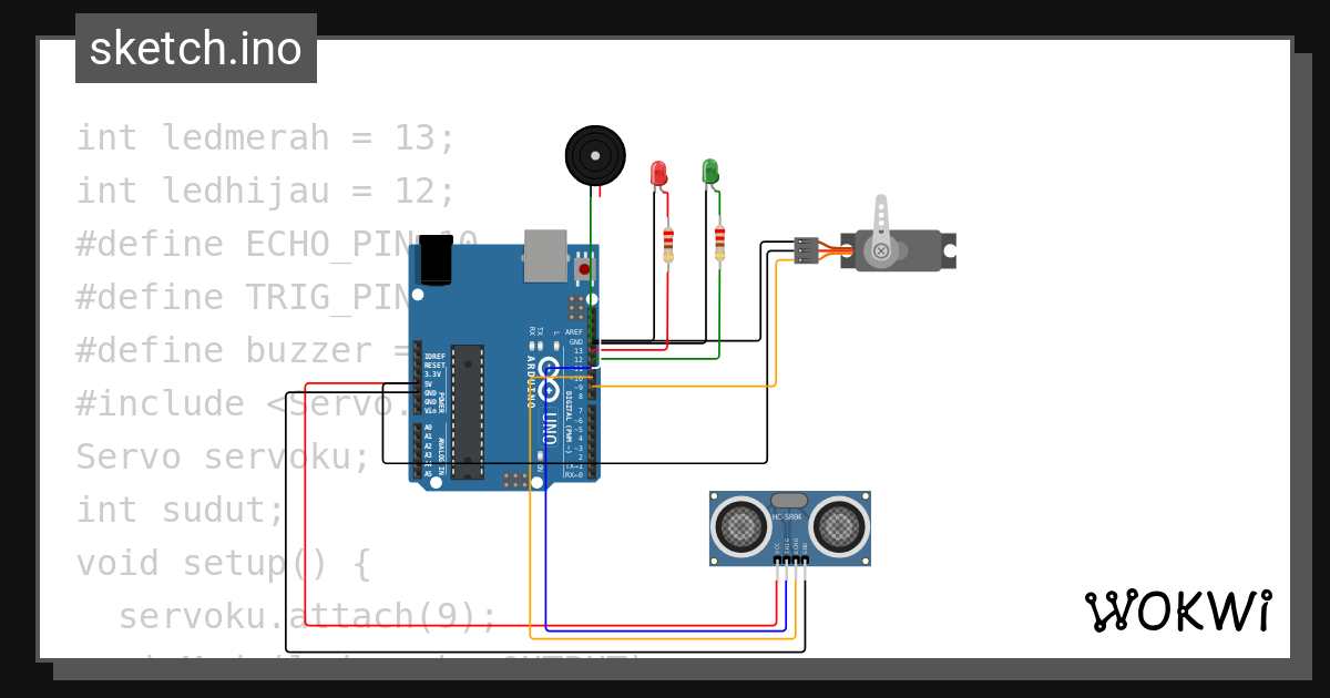 Pintu Otomatis Wokwi Esp32 Stm32 Arduino Simulator 4808