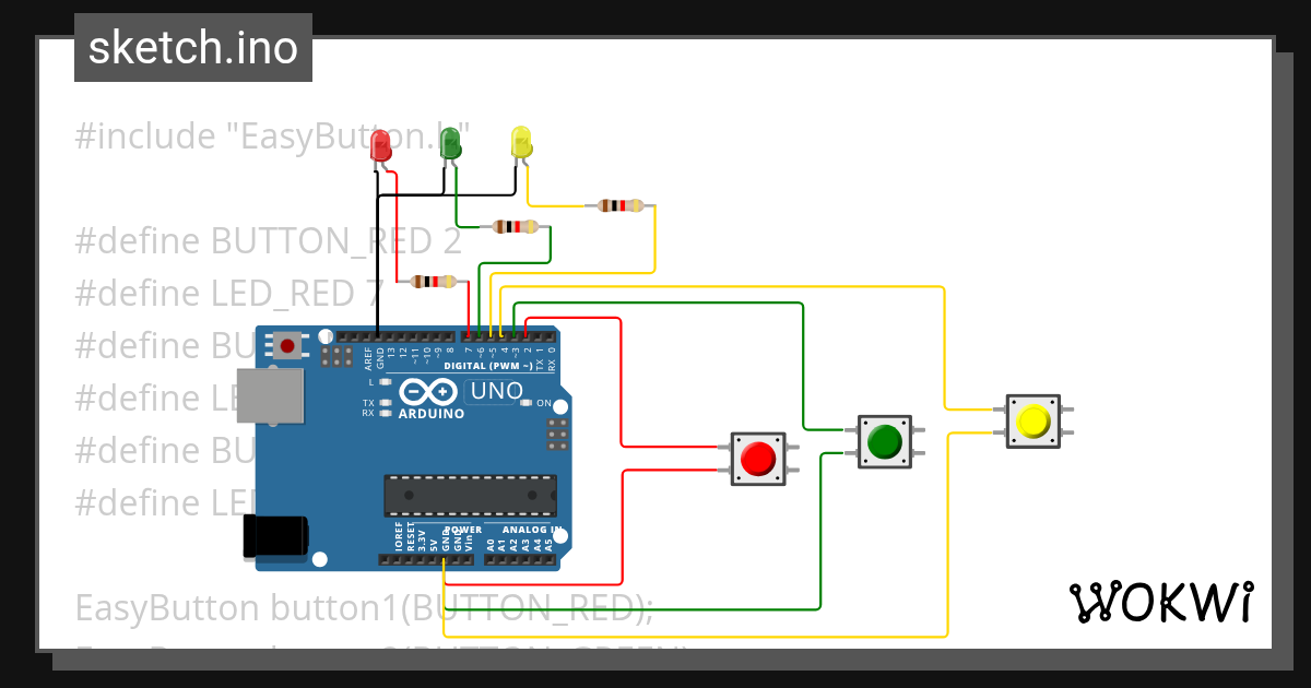 EasyButton - Wokwi ESP32, STM32, Arduino Simulator