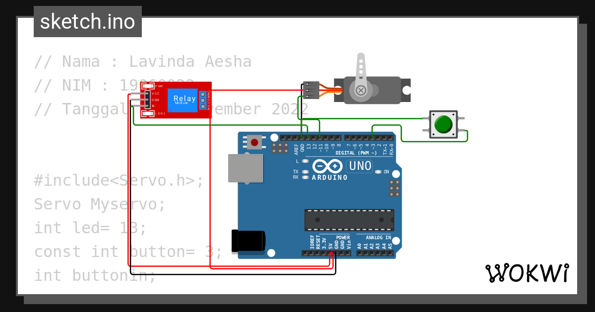 Praktikum 5relay Servo Button Wokwi Esp32 Stm32 Arduino Simulator 4022