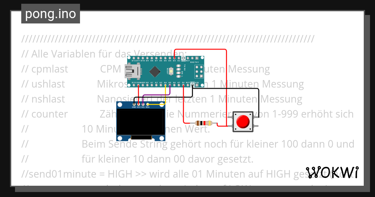 Geiger Zähler - Wokwi Arduino and ESP32 Simulator