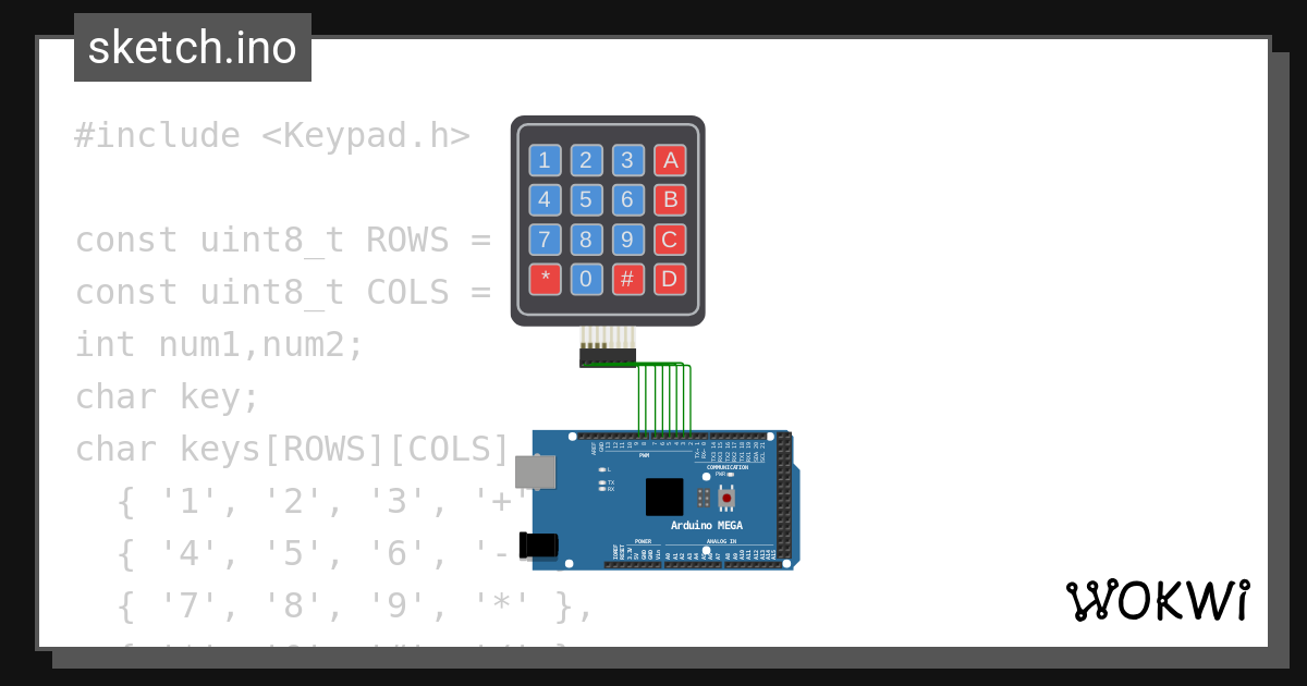 Keypad Wokwi Esp32 Stm32 Arduino Simulator 6689