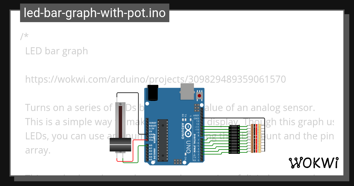 Led Bar Graph With O Copy Wokwi Esp32 Stm32 Arduino Simulator