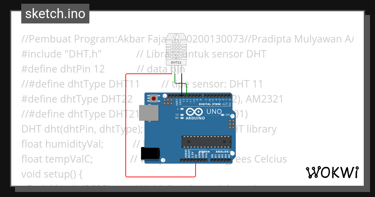 Sensor DHT - Wokwi ESP32, STM32, Arduino Simulator