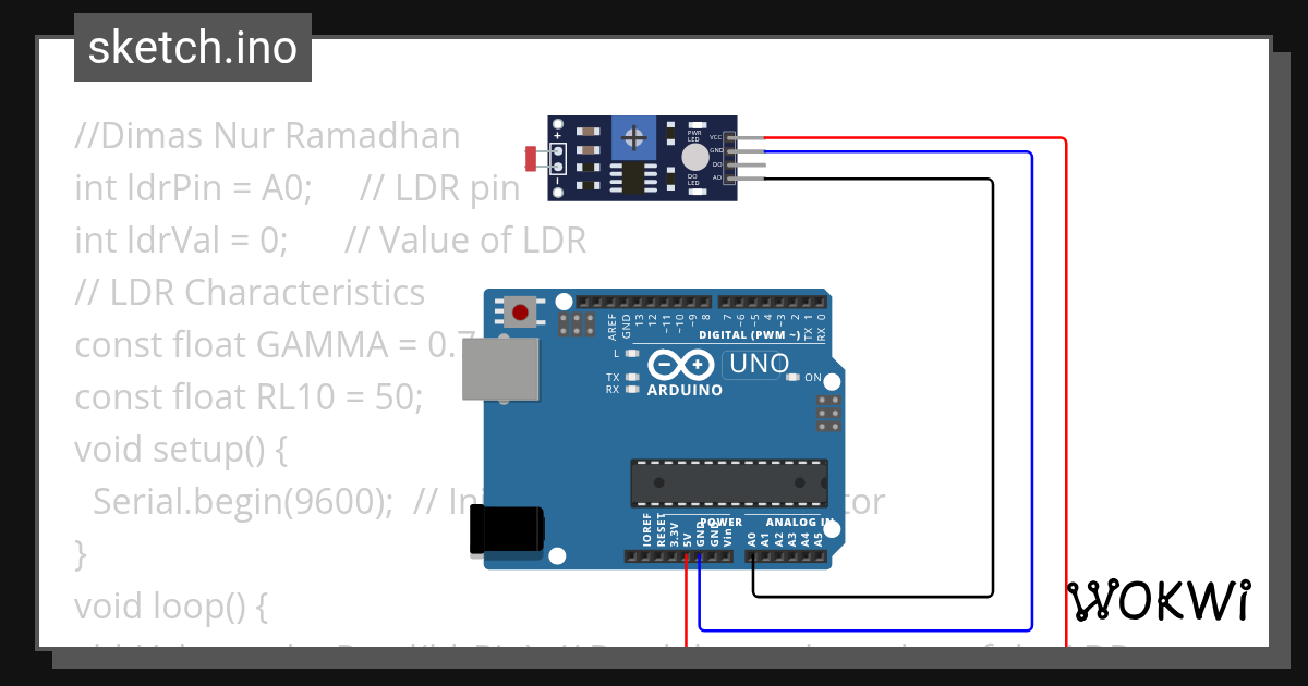 Dimas Nur Ramadhan - 20200130007 - No 3 Topik 8 - Wokwi ESP32, STM32, Arduino Simulator