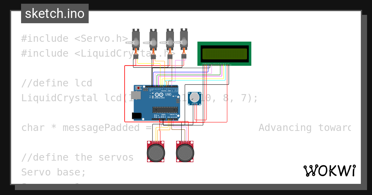 Robotic Arm Wokwi Esp32 Stm32 Arduino Simulator 8451