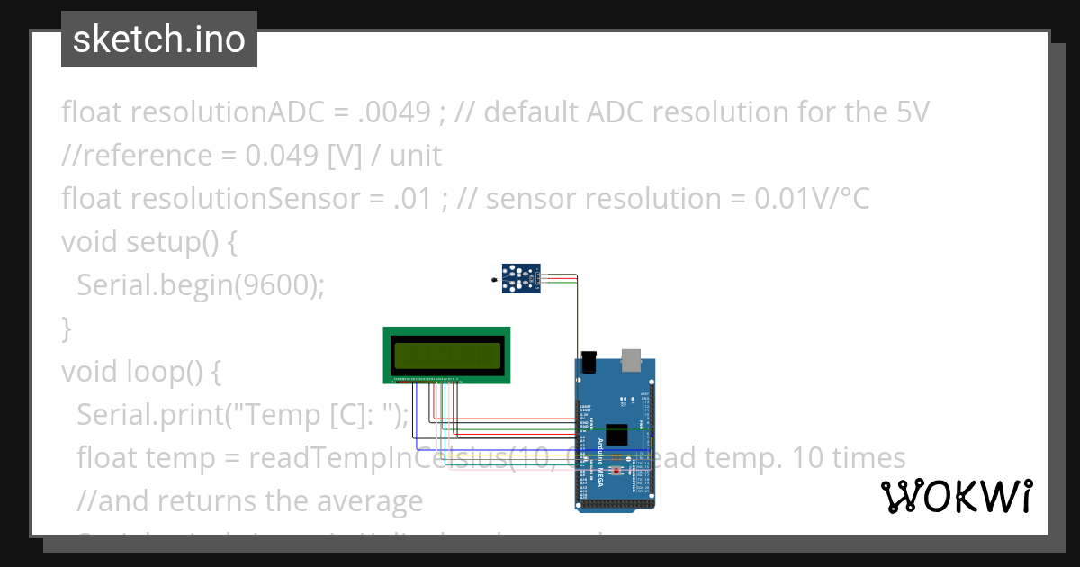 Lab 6 Temperature Sensor Wokwi Esp32 Stm32 Arduino Simulator
