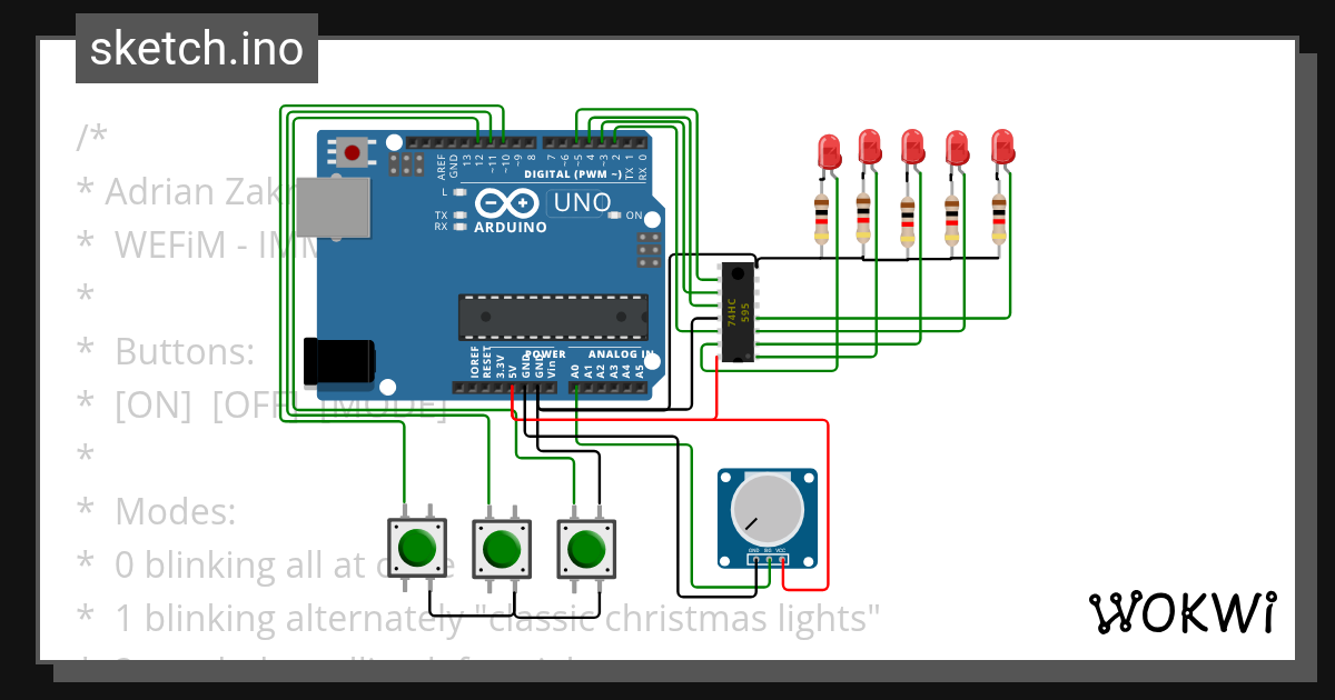 ledziki - Wokwi ESP32, STM32, Arduino Simulator