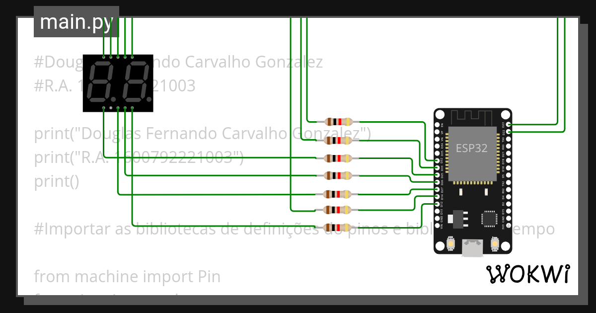 Atividade de LTP1-20-11 Douglas - Wokwi ESP32, STM32, Arduino Simulator