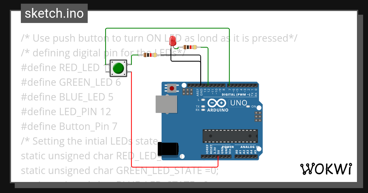 Pushbutton 2 - Wokwi ESP32, STM32, Arduino Simulator