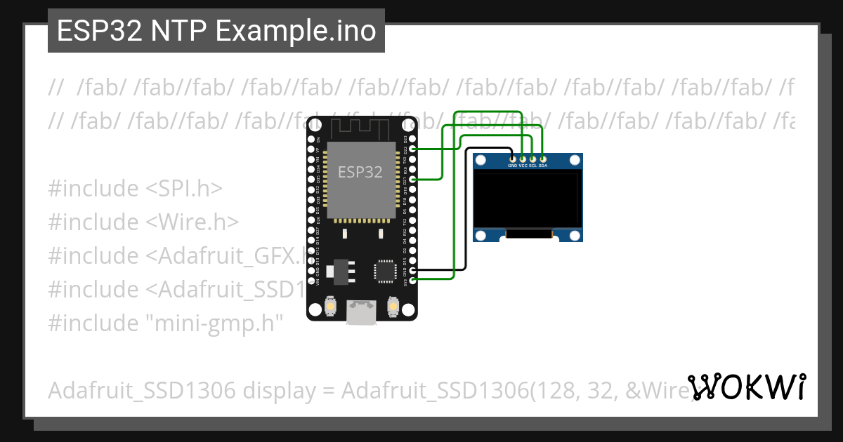 ESP32 NTP Example.ino copy - Wokwi ESP32, STM32, Arduino Simulator