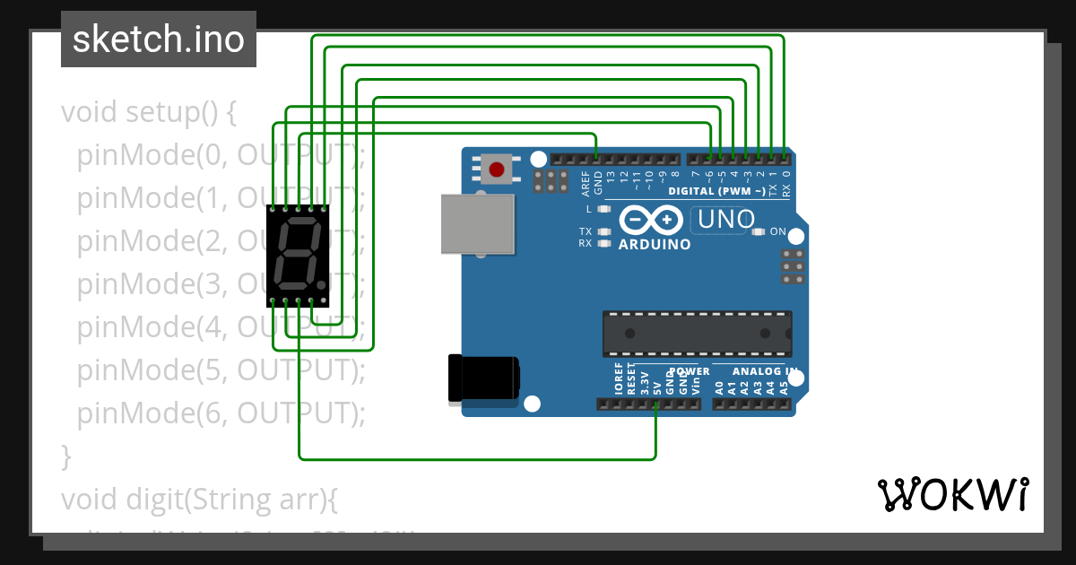 SevenSegment - Wokwi ESP32, STM32, Arduino Simulator