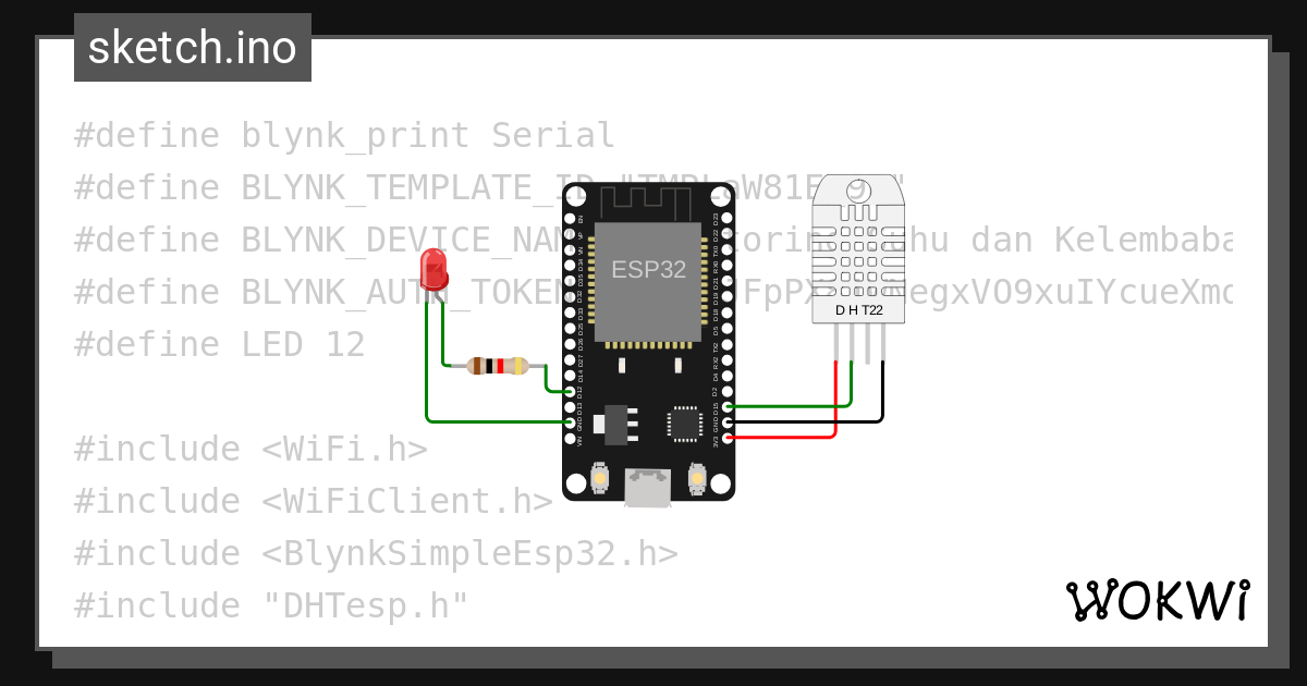Monitoring Suhu Dan Kelembaban Wokwi Esp32 Stm32 Arduino Simulator 8313