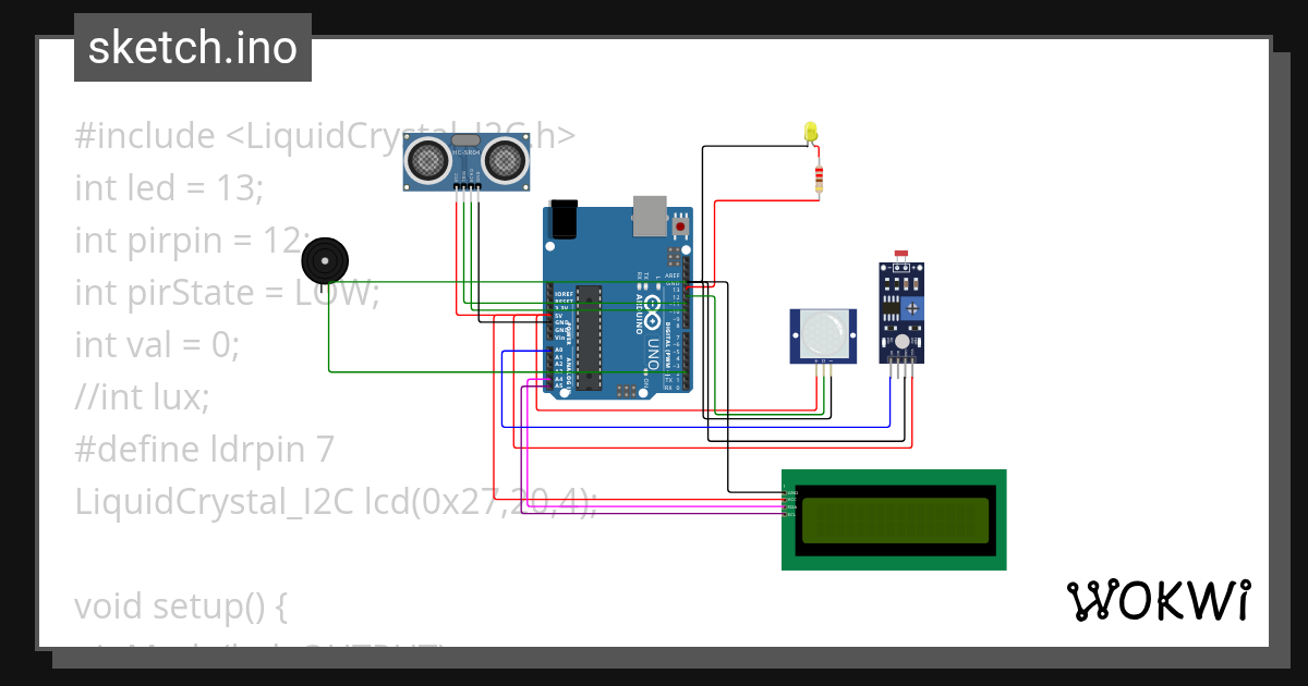 LAMPU KELAS OTOMATIS DENGAN PIR - Wokwi ESP32, STM32, Arduino Simulator