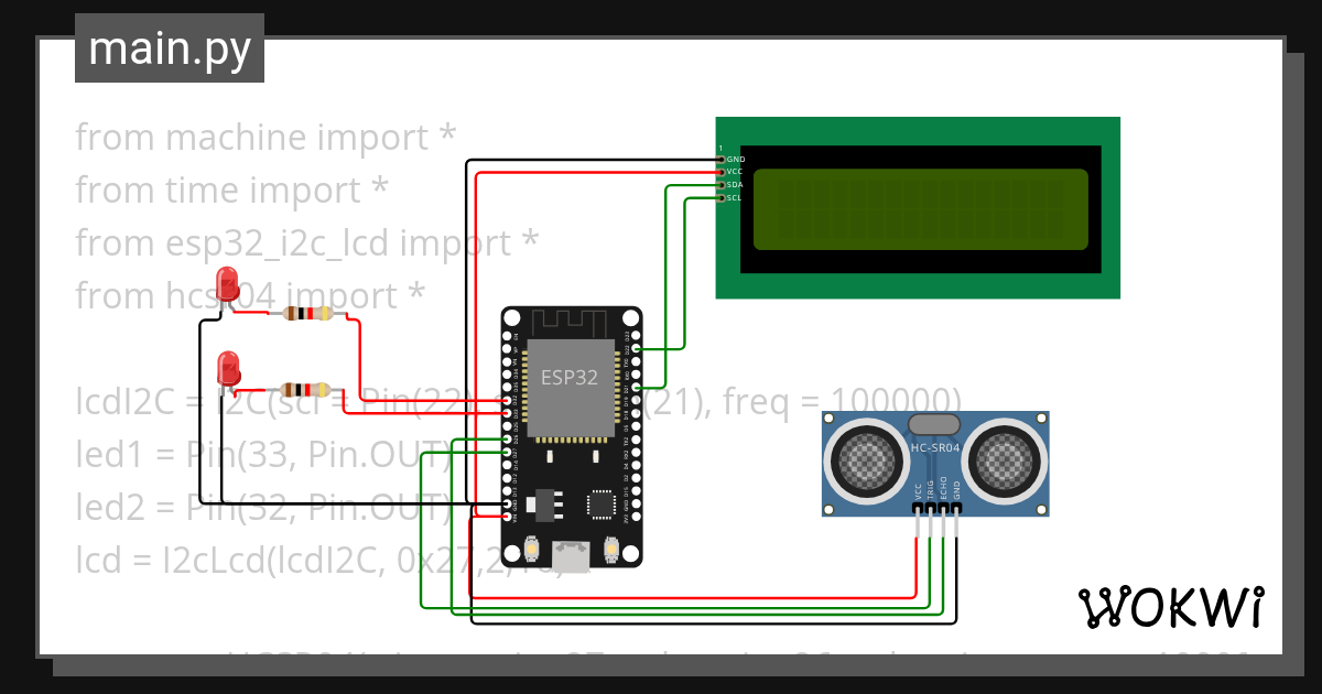 วัดระยะทาง Wokwi Esp32 Stm32 Arduino Simulator 8124