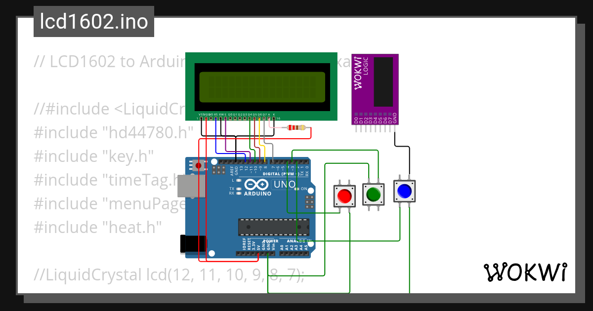lcd1602.ino copy - Wokwi ESP32, STM32, Arduino Simulator