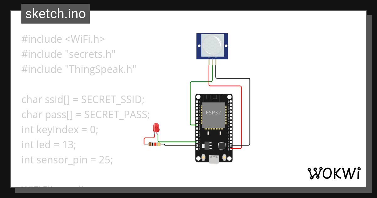 Pir Cocina Wokwi Esp32 Stm32 Arduino Simulator 