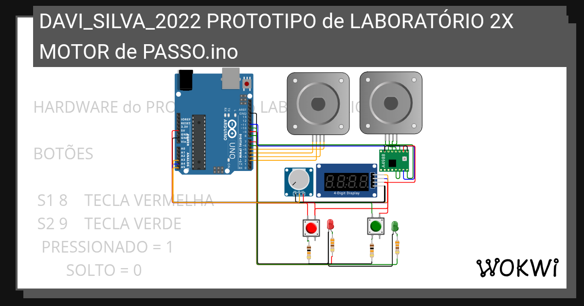 DAVI_SILVA_2022 PROTOTIPO de LABORATÓRIO 2X MOTOR de PASSO.ino copy - Wokwi ESP32, STM32 ...