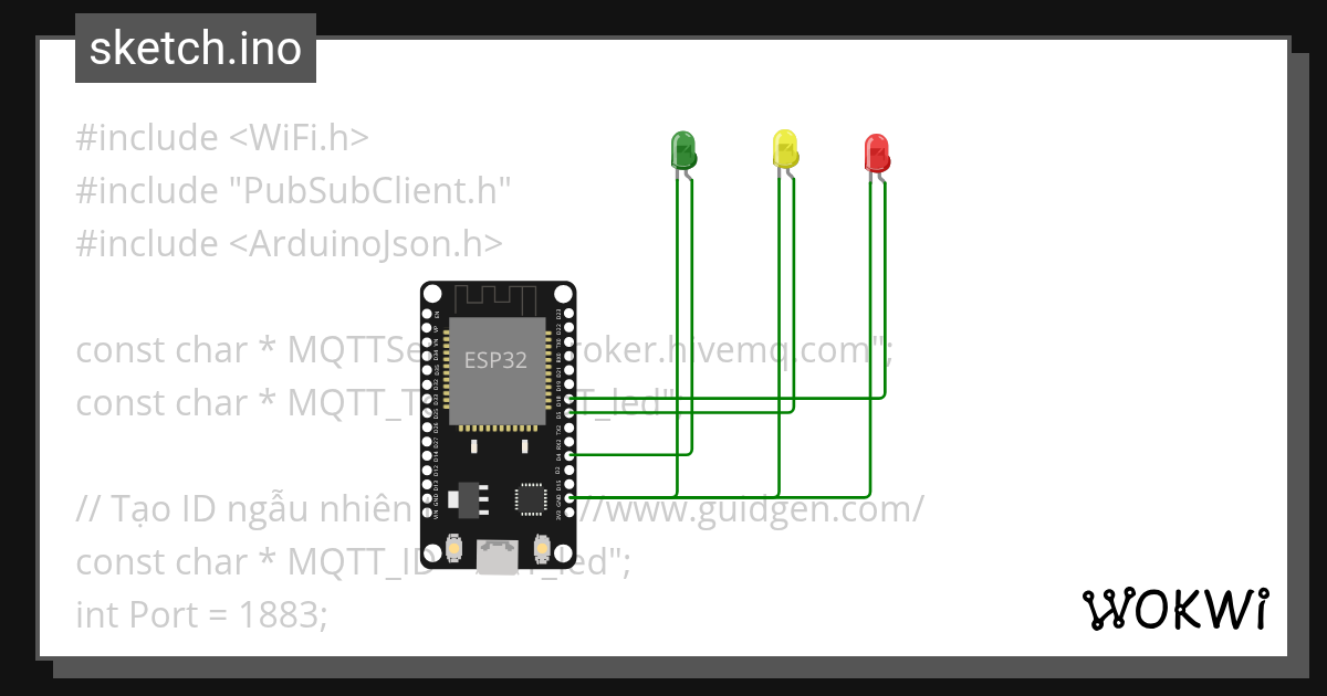dengiaothong - Wokwi ESP32, STM32, Arduino Simulator