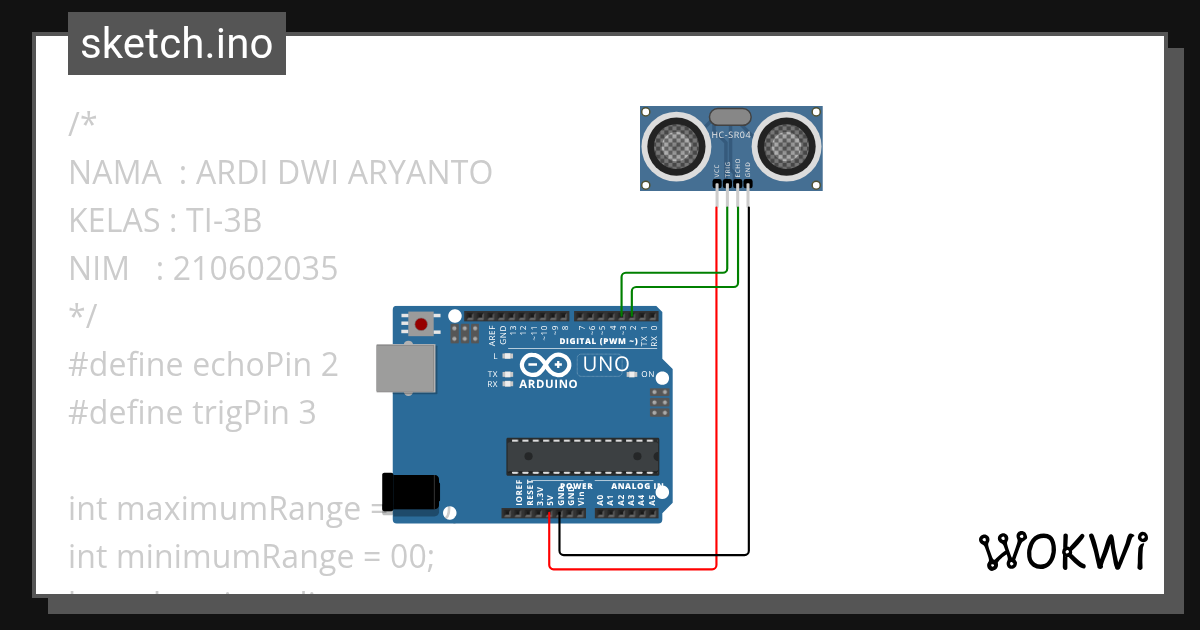 Sensor Jarak Uts Wokwi Esp32 Stm32 Arduino Simulator