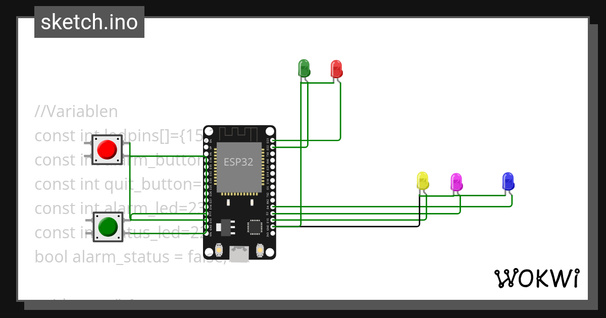 Alarmsimulationdoppelteifschleife Wokwi Esp32 Stm32 Arduino 1206