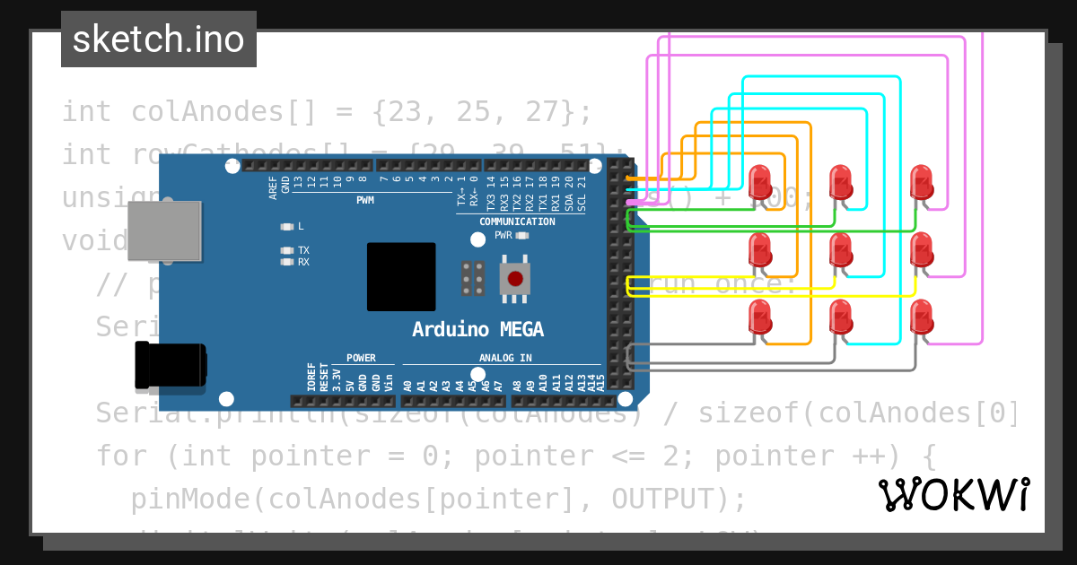 3x3 Matrix Wokwi Esp32 Stm32 Arduino Simulator 1927