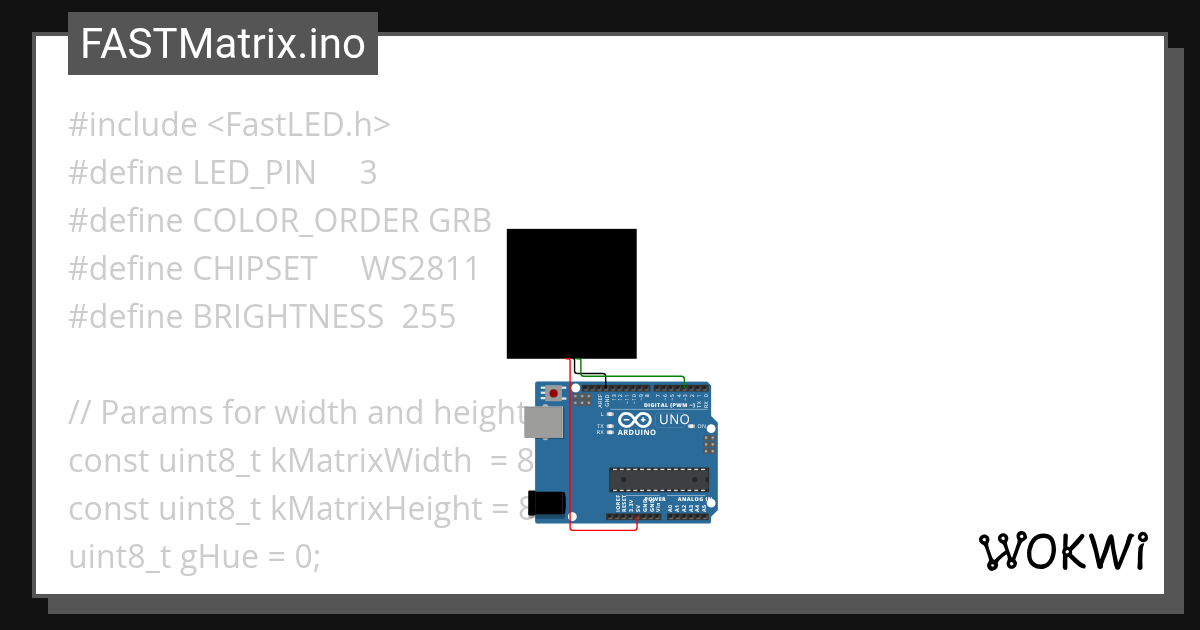 FASTMatrix.ino copy - Wokwi ESP32, STM32, Arduino Simulator