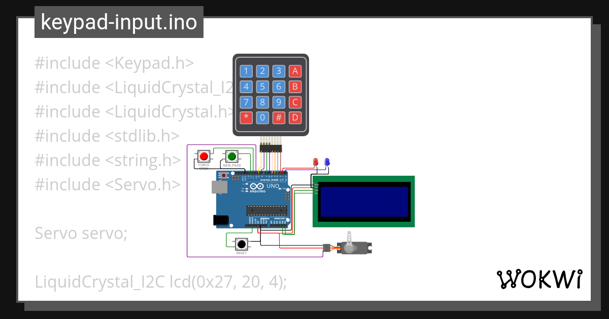 keypad-input.ino - Wokwi ESP32, STM32, Arduino Simulator