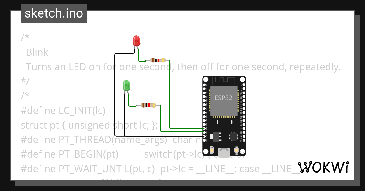 protothread_1.ino - Wokwi ESP32, STM32, Arduino Simulator