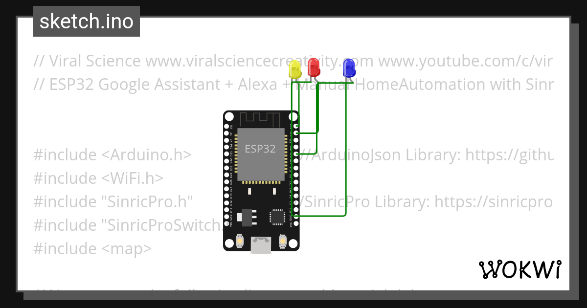Wokwi - Online ESP32, STM32, Arduino Simulator