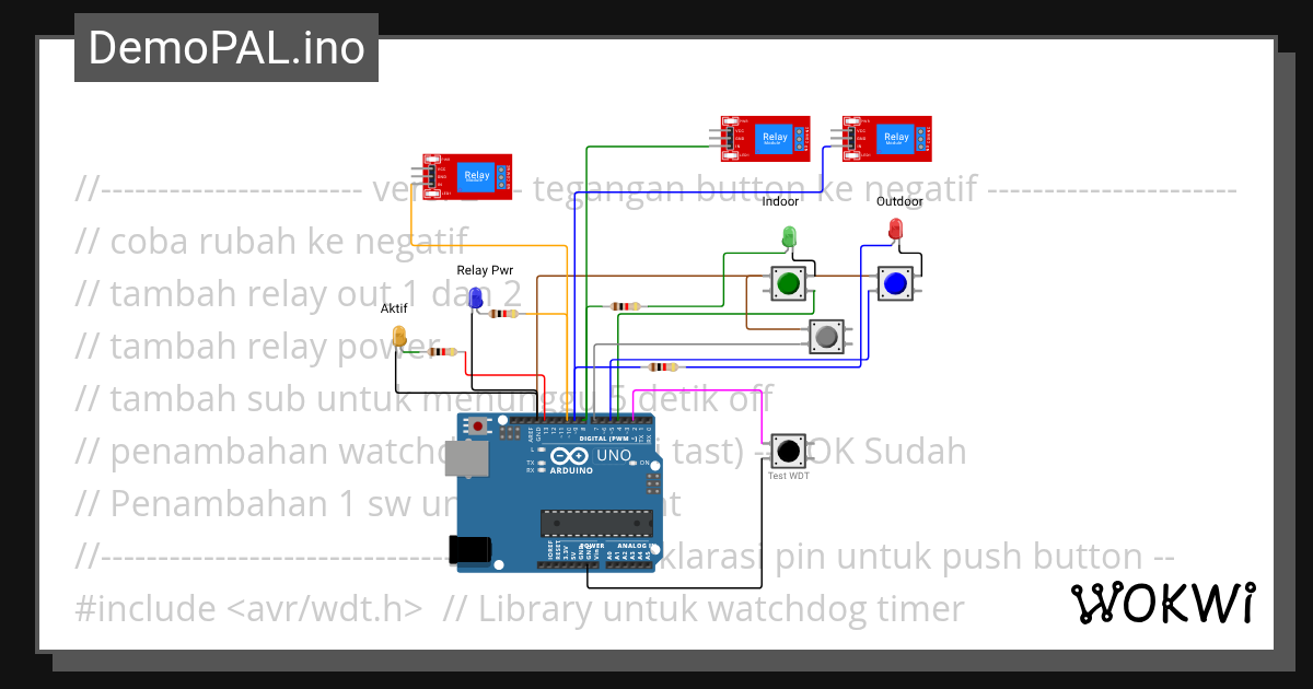 3 push button with millis - Wokwi ESP32, STM32, Arduino Simulator
