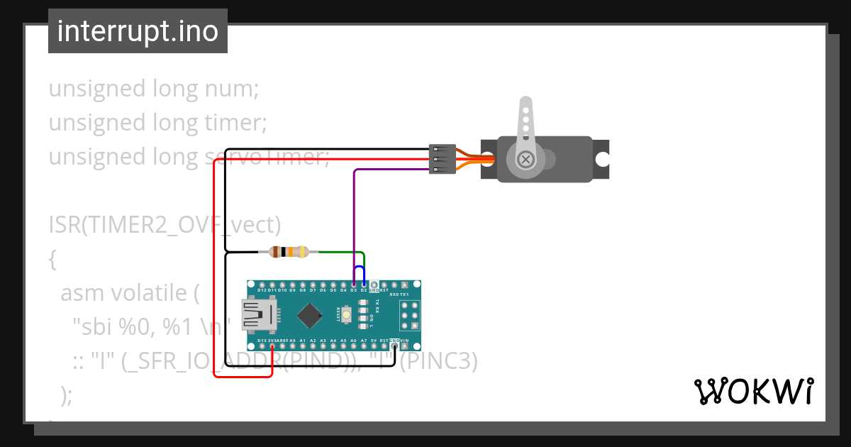interrupt.ino - Wokwi ESP32, STM32, Arduino Simulator