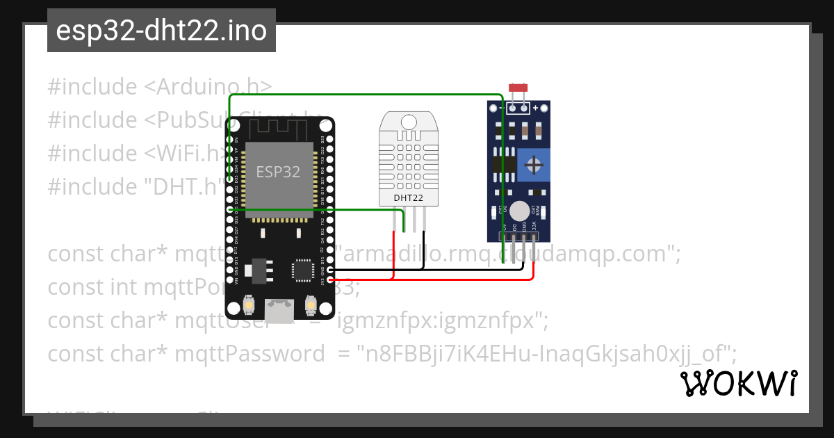 esp32-dht22 - Wokwi ESP32, STM32, Arduino Simulator