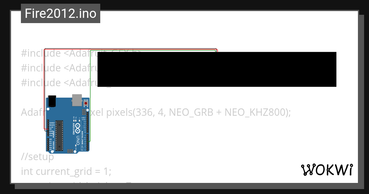 Fire2012.ino copy - Wokwi ESP32, STM32, Arduino Simulator