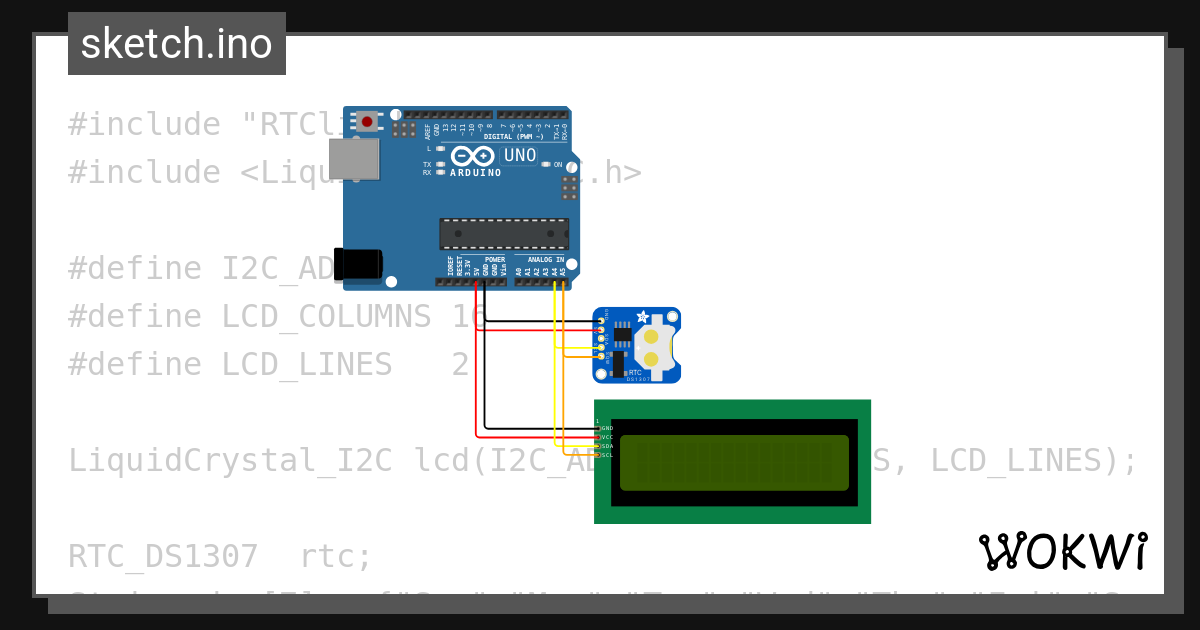 Week3 Datetime03จอlcd Wokwi Esp32 Stm32 Arduino Simulator