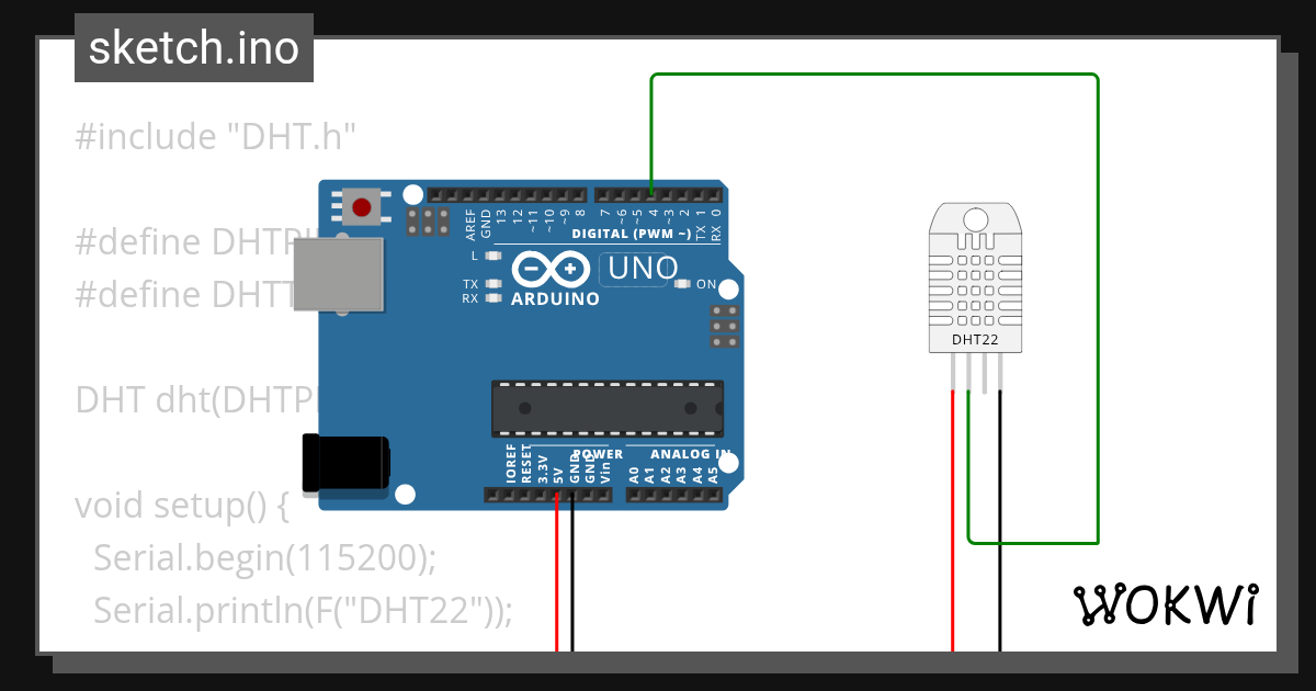วัดอุณหภูมิและความชื่น Wokwi Esp32 Stm32 Arduino Simulator 0706