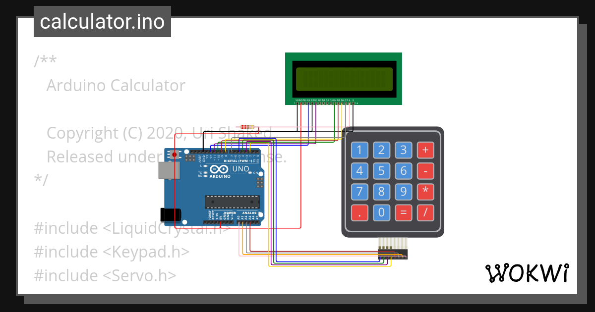 calculator.ino - Wokwi ESP32, STM32, Arduino Simulator
