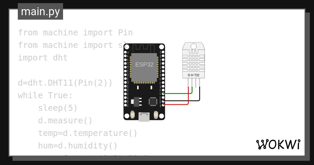 Temperaturesensor Wokwi Esp32 Stm32 Arduino Simulator