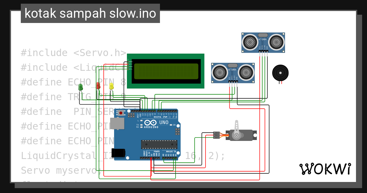 Uts Kotak Sampah Amp Wokwi Esp32 Stm32 Arduino Simulator 6359