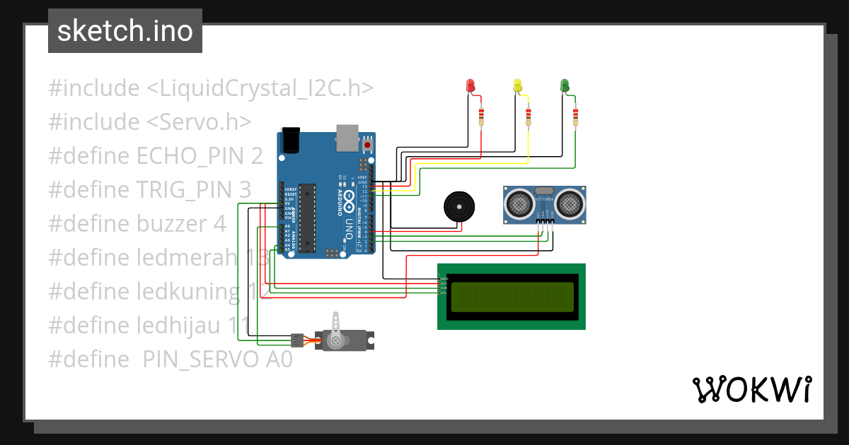 Detektor Banjir Wokwi Esp32 Stm32 Arduino Simulator 6103