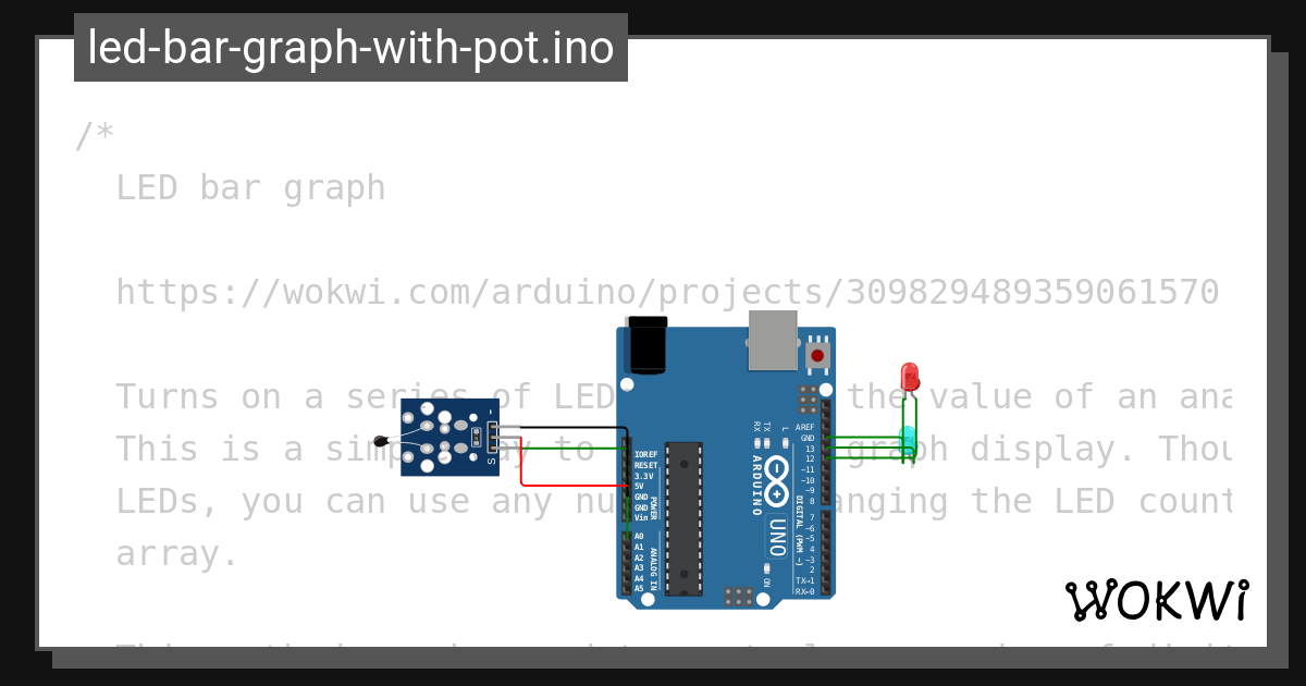 Led Bar Graph With O Copy Wokwi Esp32 Stm32 Arduino Simulator