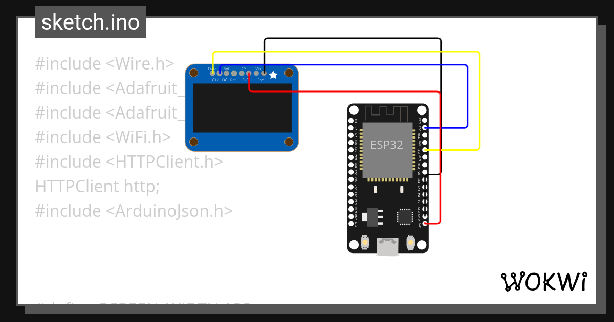 ESP32 OLED BUG - Wokwi ESP32, STM32, Arduino Simulator