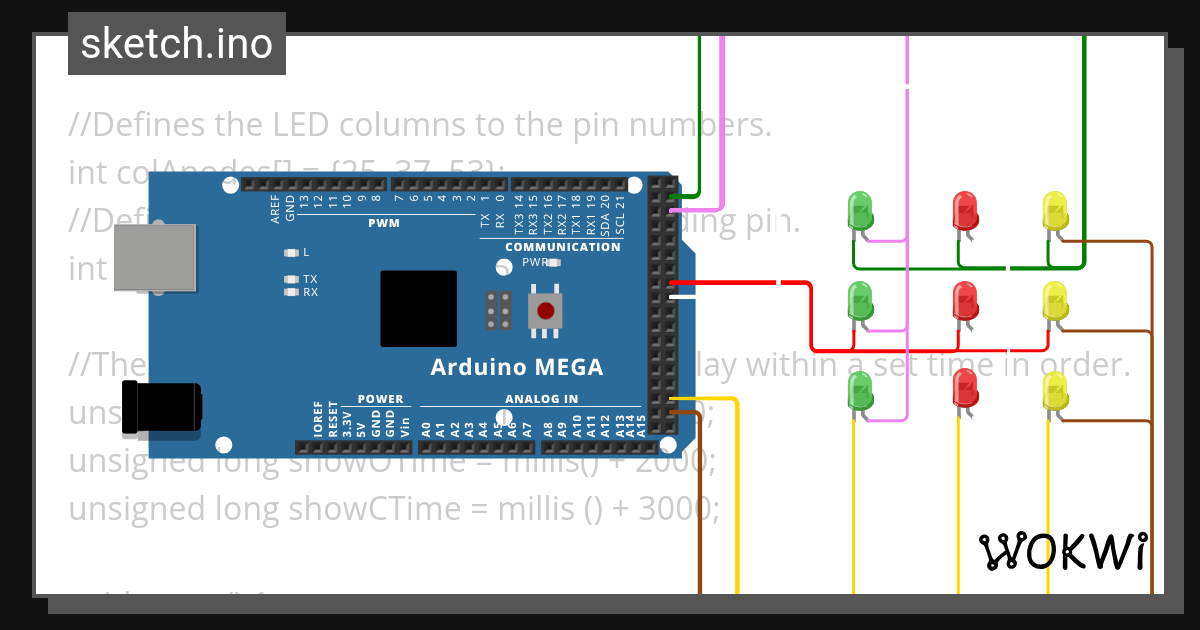3 X 3 Matrix Project Wokwi Esp32 Stm32 Arduino Simulator 8355