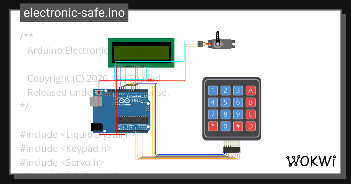 electronic-safe.ino copy - Wokwi ESP32, STM32, Arduino Simulator