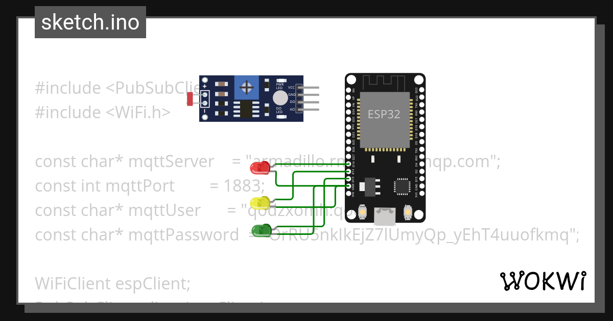 MQTTServer - Wokwi Arduino and ESP32 Simulator
