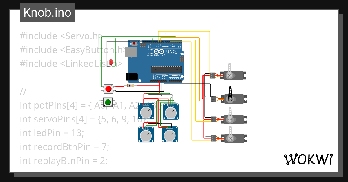 4Servo-Arm-record - Wokwi ESP32, STM32, Arduino Simulator