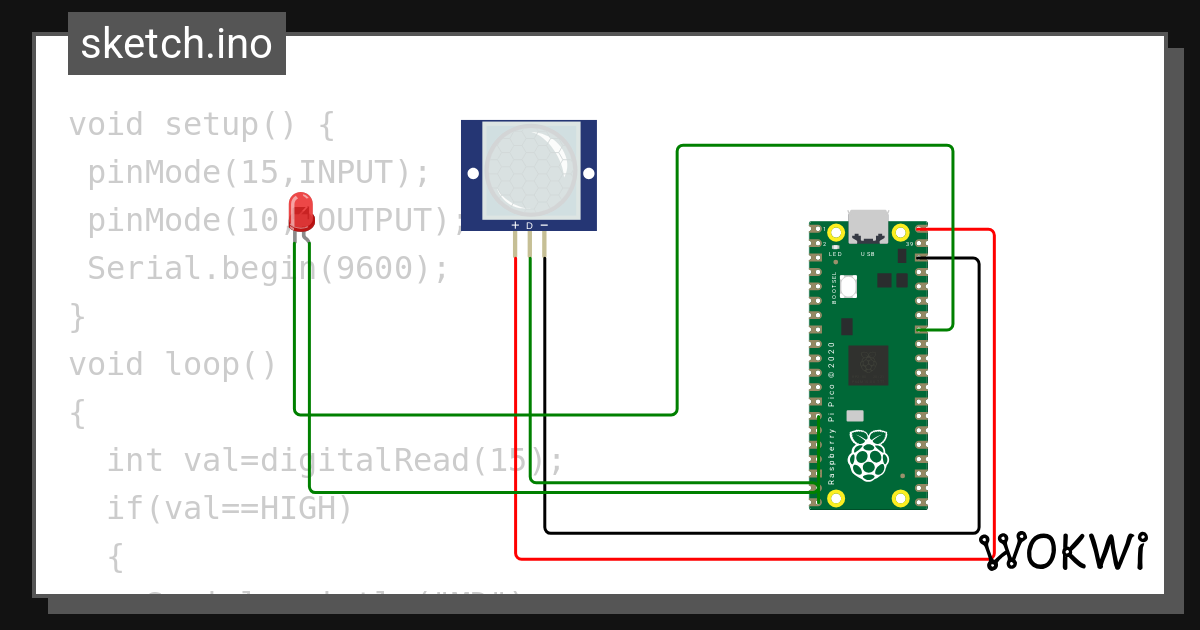 Controle Led Wokwi Esp32 Stm32 Arduino Simulator 9155
