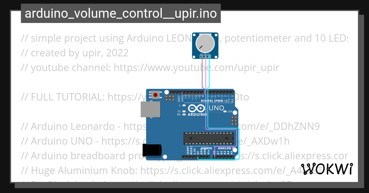 Arduinovolumecontrolo Copy Wokwi Esp32 Stm32 Arduino 5499