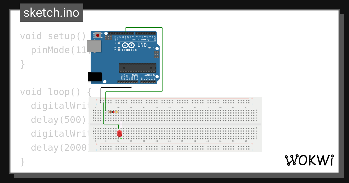 02 Arduino Uno Blink Led With Breadboard X O Wokwi Esp32 Stm32 Arduino Simulator