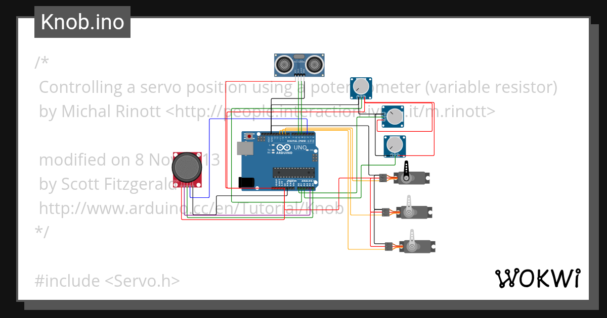 Knob.ino - Wokwi ESP32, STM32, Arduino Simulator