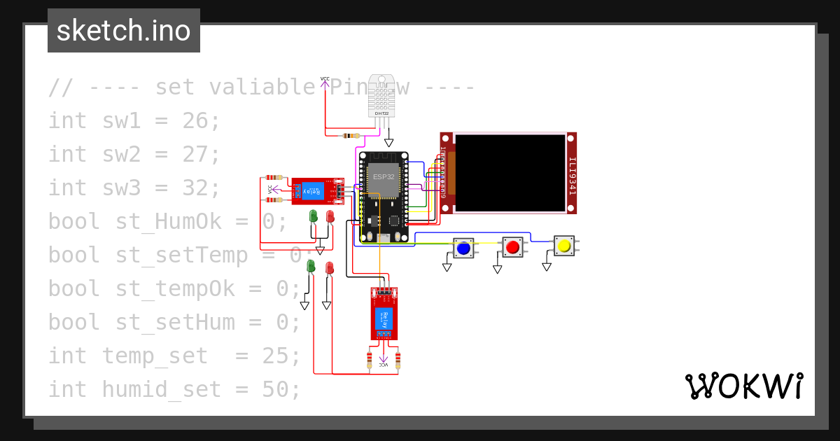 สอบปลายภาค Wokwi Esp32 Stm32 Arduino Simulator 